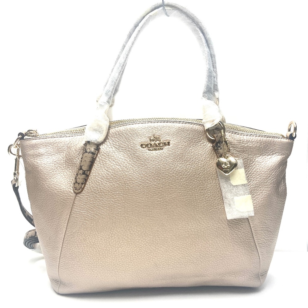 Coach Metallic Leather Small Kelsey Satchel - Gem